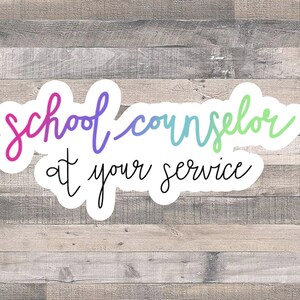 School Counselor Sticker Guidance Counselor Laptop, Car, Water Bottle ...