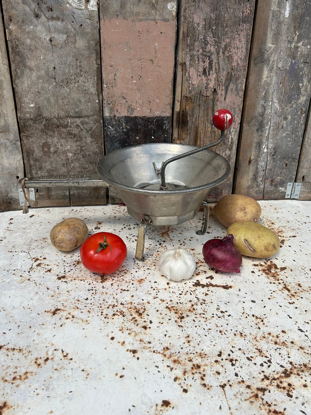 Vintage French Moulin Legumes Food Mill With Two Extra Milling Discs ...