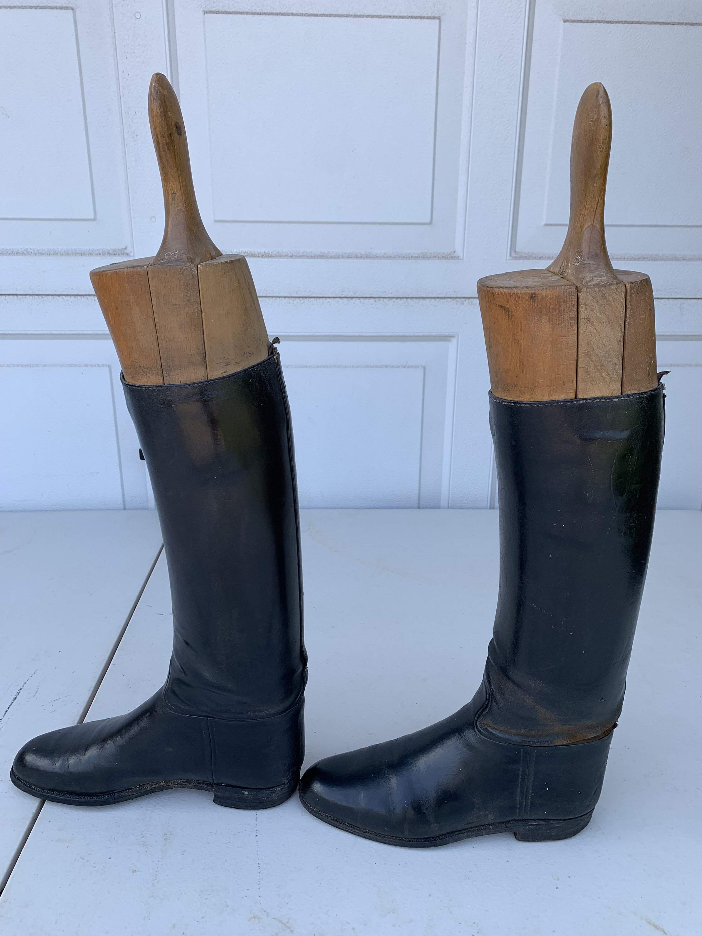 Gorgeous Pair of Antique Riding Boots With Treen Stretchers / Boot ...