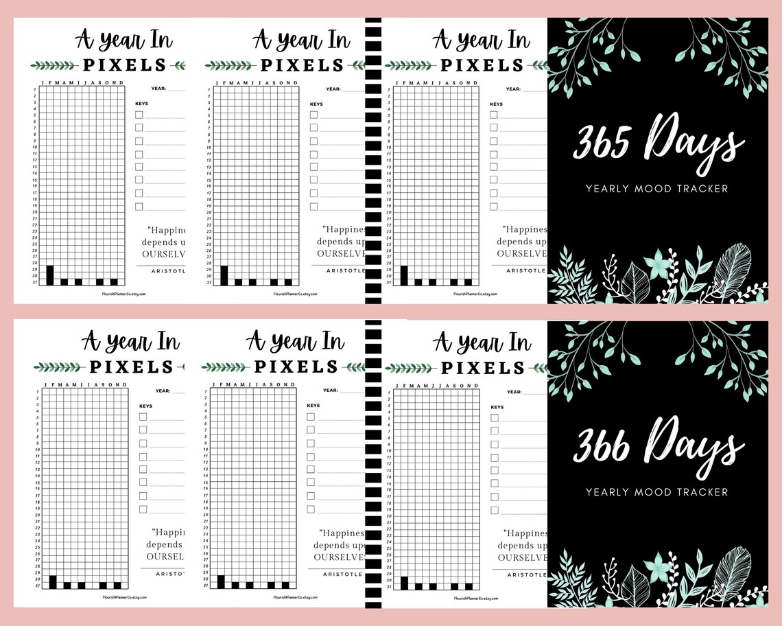 Mood Tracker Printable Daily Mood Chart Bundle Mood Journal Classic Big ...