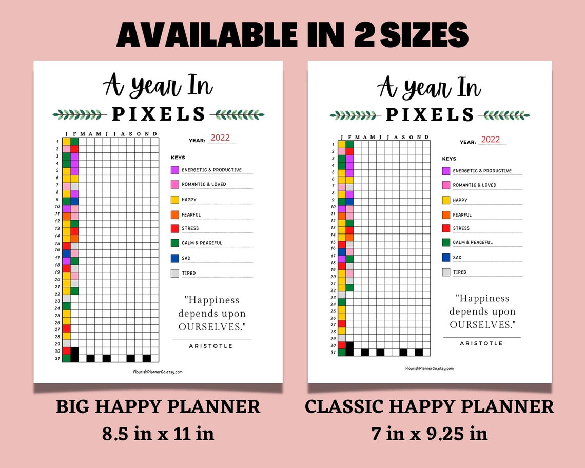 Mood Tracker Printable Daily Mood Chart Bundle Mood Journal Classic Big ...