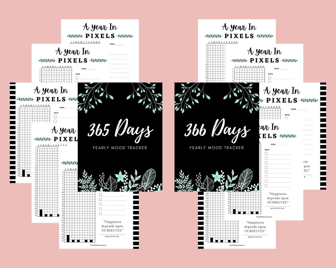 Mood Tracker Printable Daily Mood Chart Bundle Mood Journal Classic Big ...