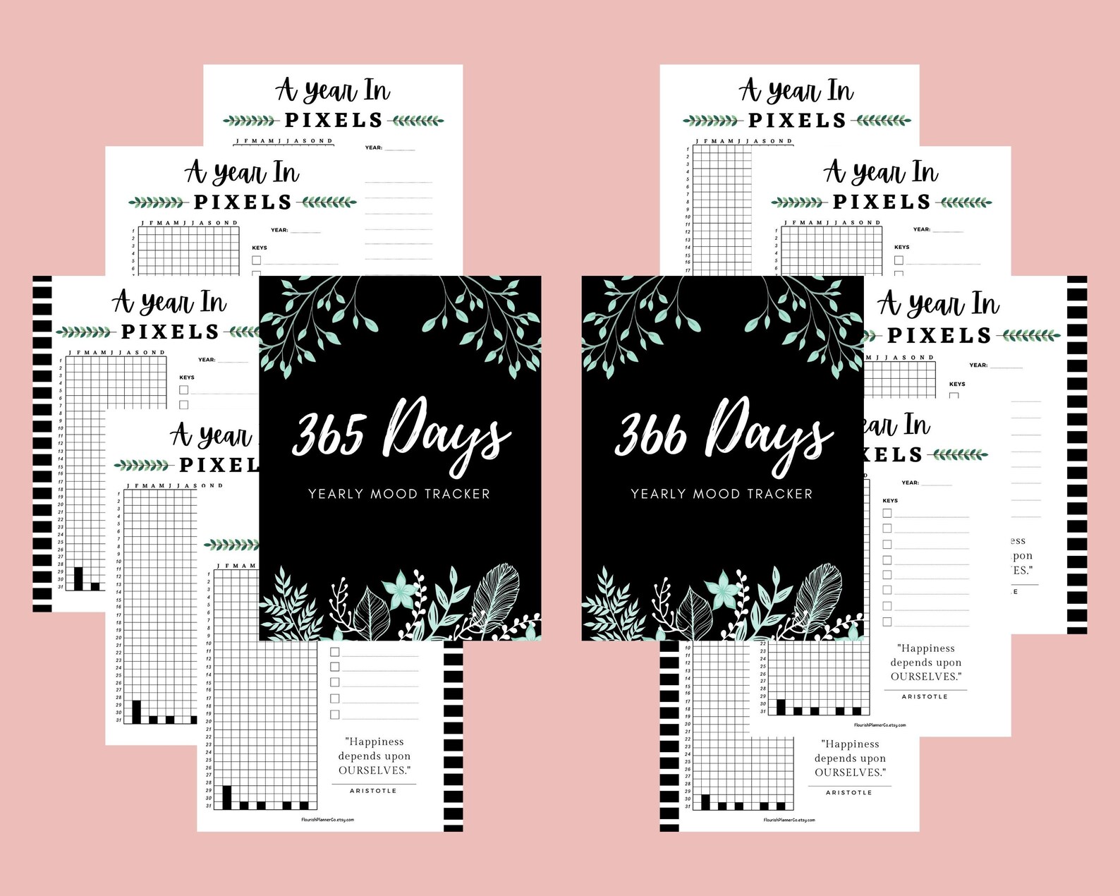 Mood Tracker Printable Daily Mood Chart Bundle Mood Journal Classic Big ...