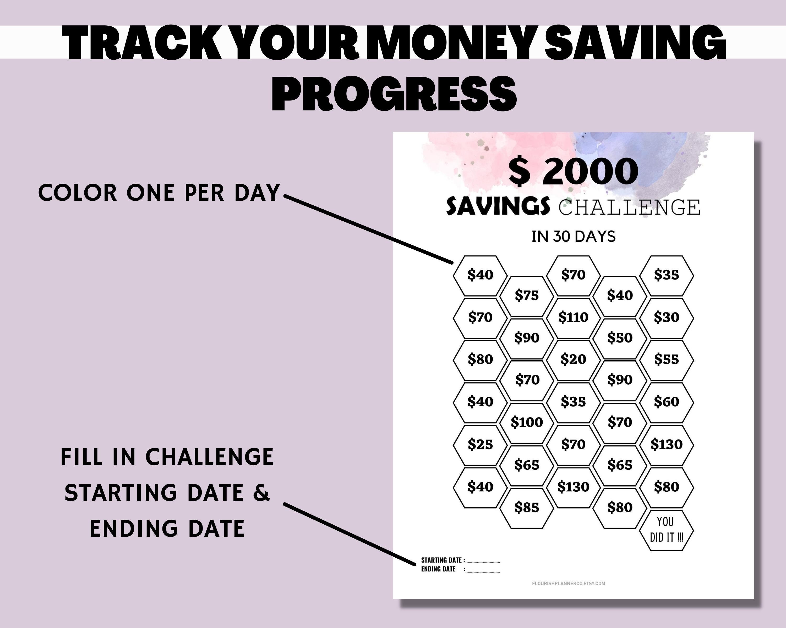 Money Savings Bundle Challenge Savings Tracker Printables Low - Etsy