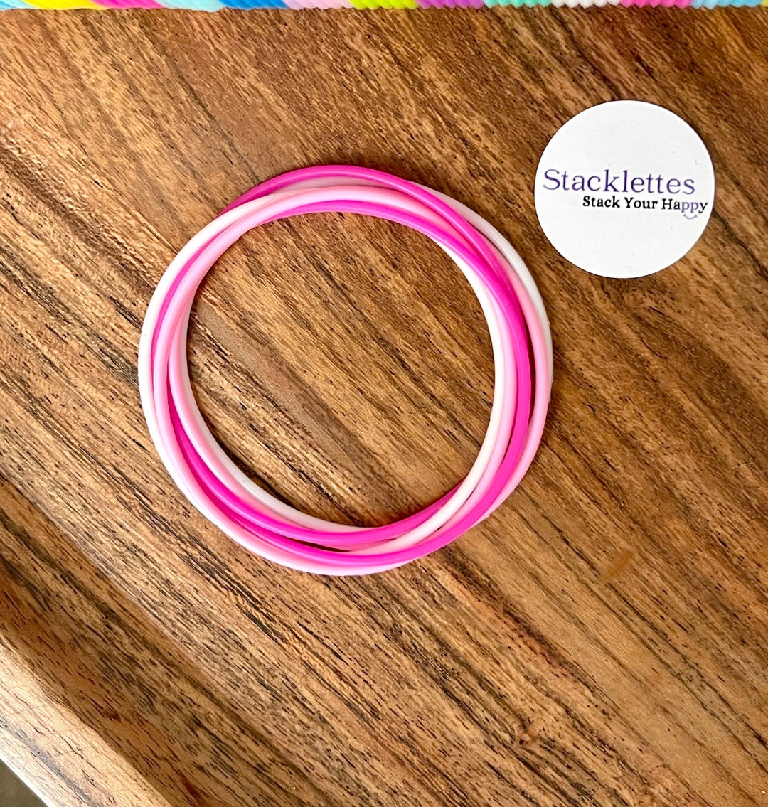 Silicone Jelly Bracelet, Dark Pink, Light, Stretch, 80s, Friendship ...