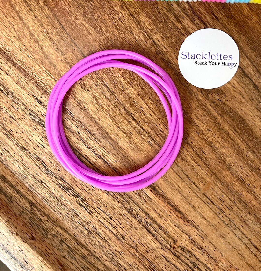 Silicone Jelly Bracelet, Purple, Stretch, 80s, Friendship, Friends ...