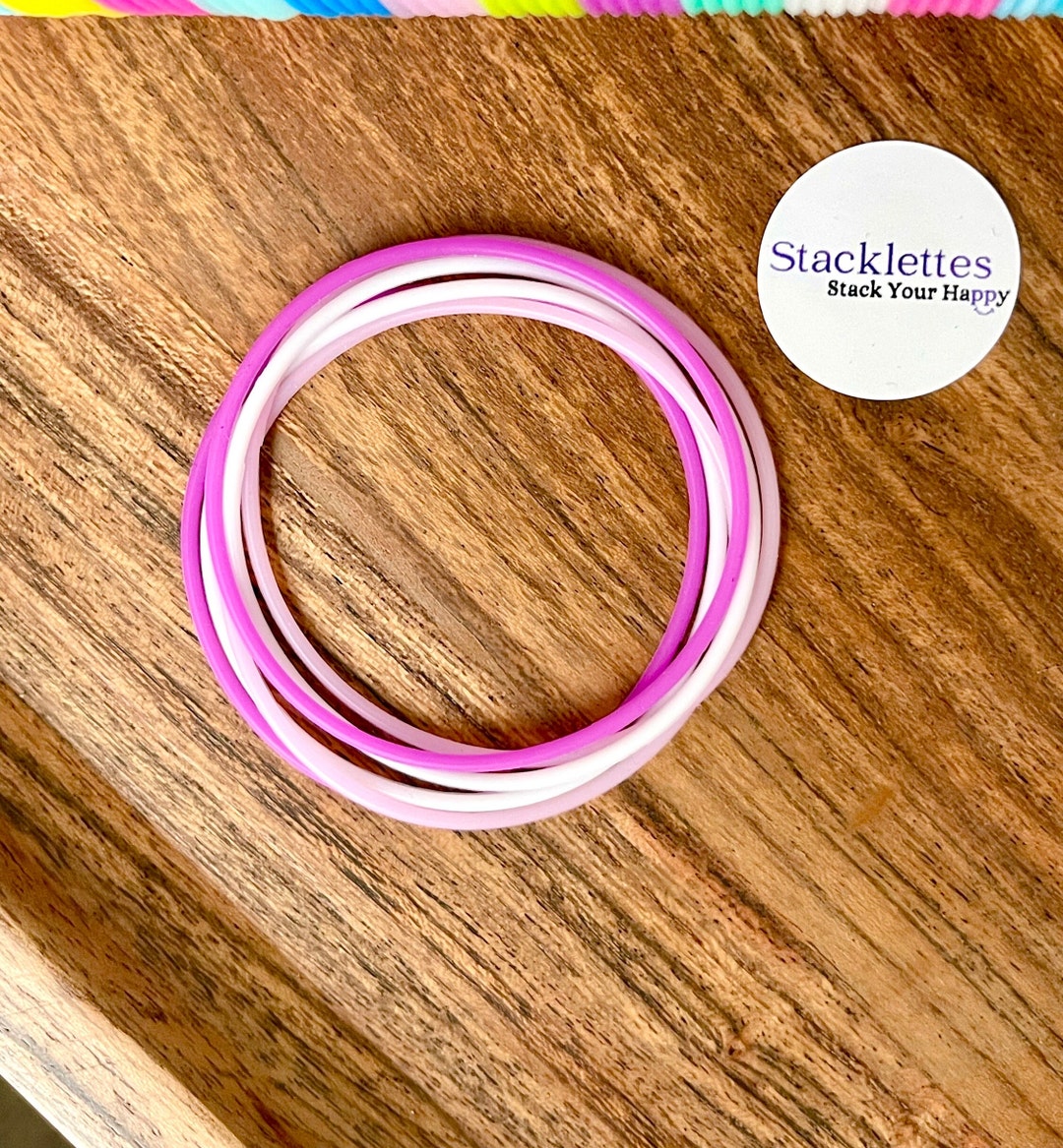 Silicone Jelly Bracelet, Purple, Lavender, Stretch, 80s, Friendship ...