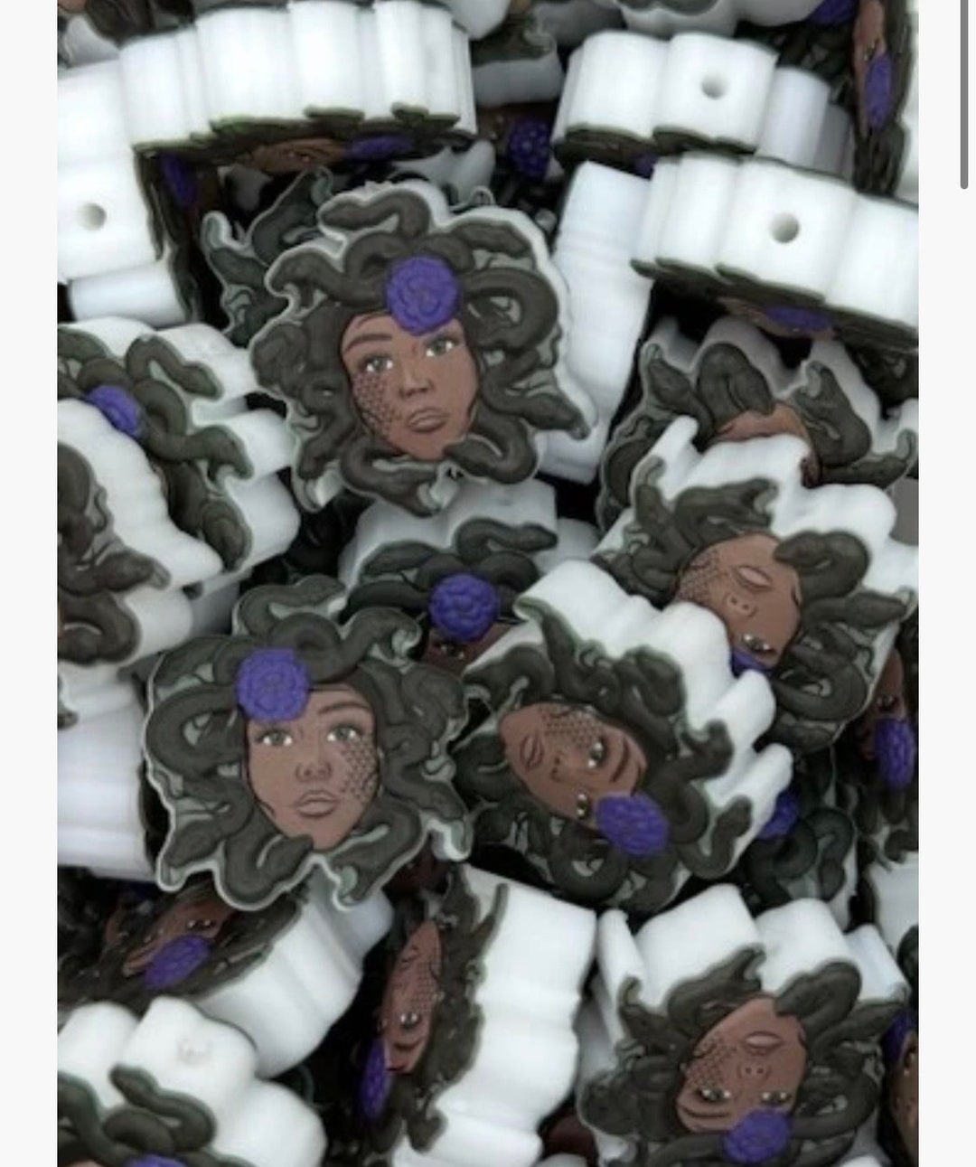 Medusa Silicone Focal Bead, Add On, Wristlet, Bird, Snakes, Greek ...