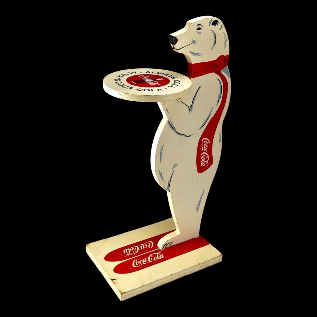 Coca Cola Polar Bear Server Butler Waiter Tray Table Collectible - Etsy