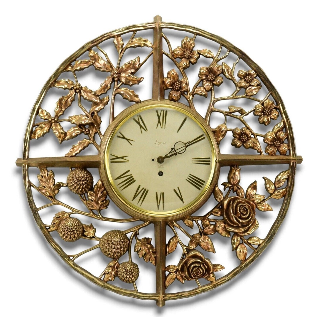 MCM Syroco Wall Clock 8 Day Jeweled Movement Mid Century Modern - Etsy