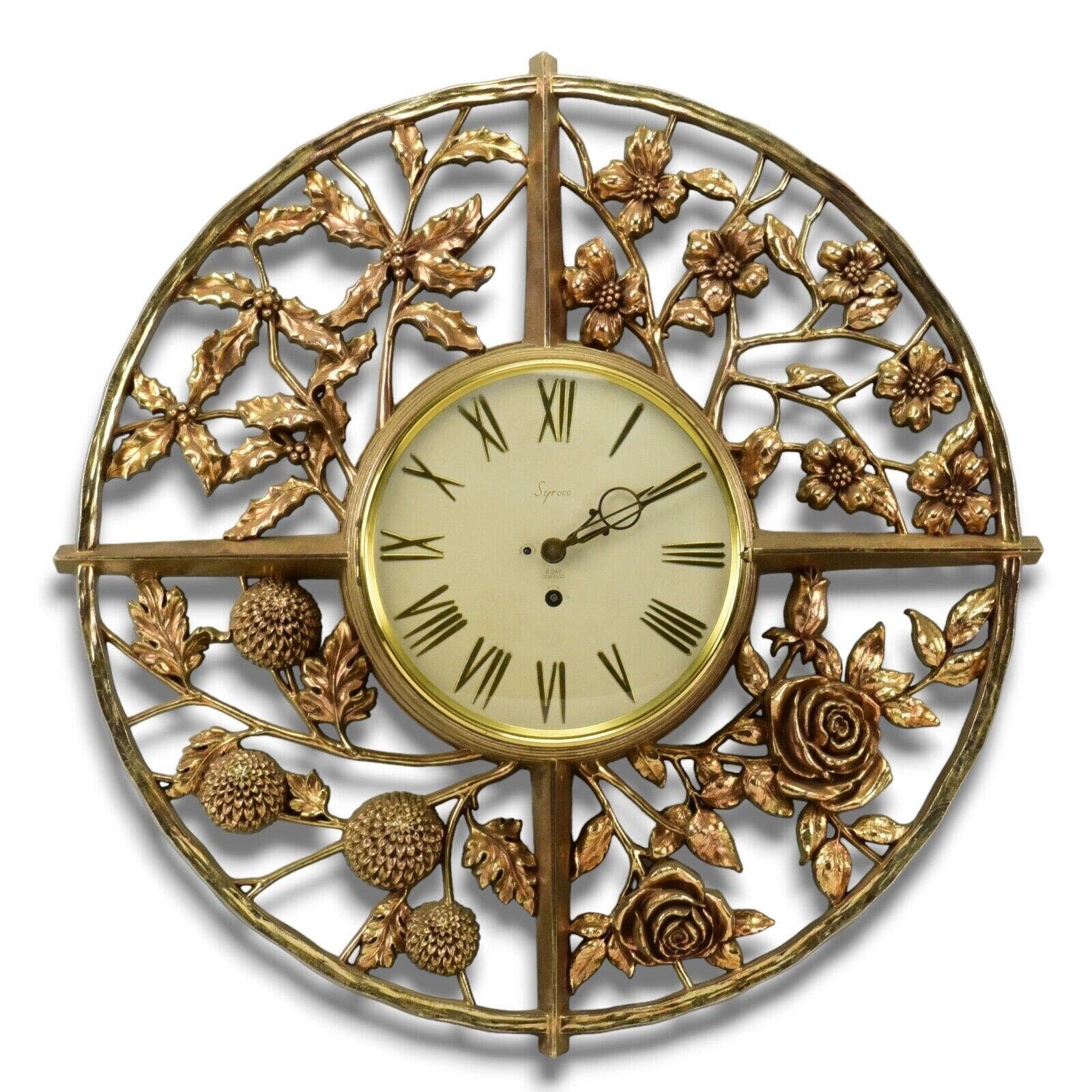 MCM Syroco Wall Clock 8 Day Jeweled Movement Mid Century Modern - Etsy