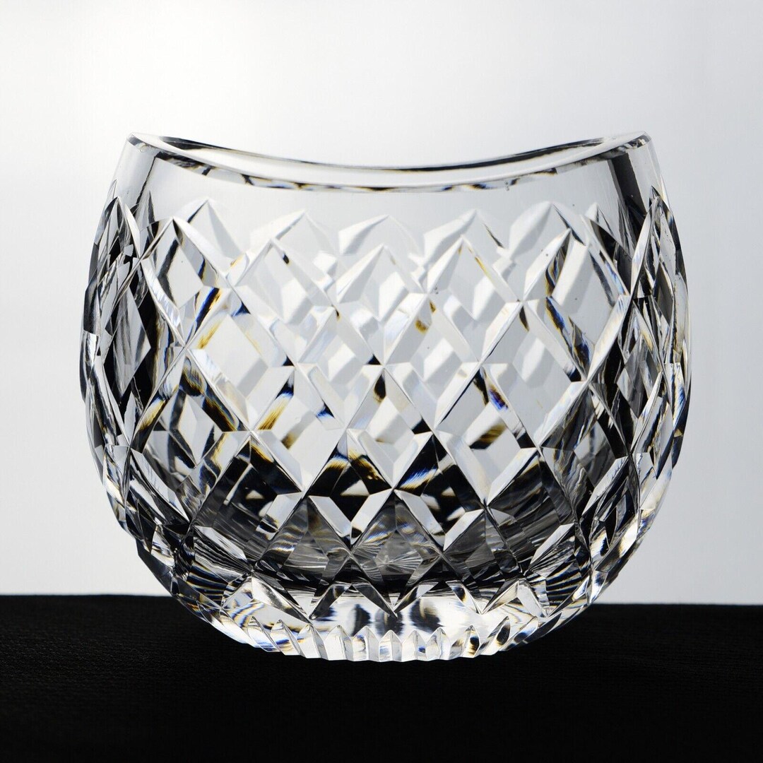Waterford Irish Crystal Diamond Pattern Oval Vase 4.5 - Etsy