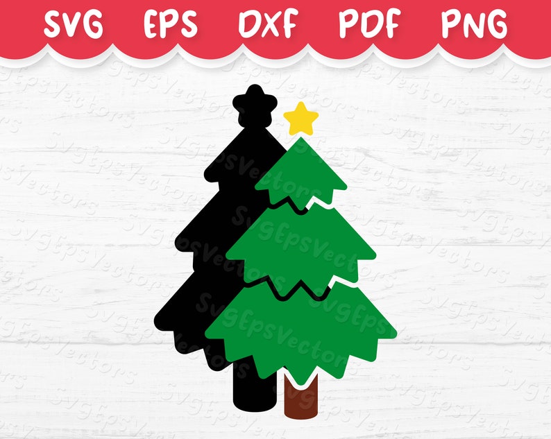 Pine Tree Clipart / Holiday, Christmas Tree Vector Illustration ...