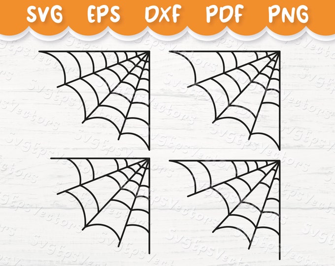 Corner Spider Web SVG - Etsy Canada