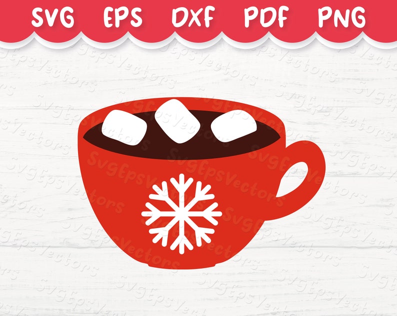 Hot Chocolate, Hot Cocoa Clipart / Winter, Christmas Vector ...