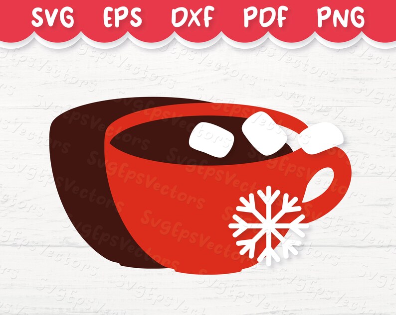 Hot Chocolate, Hot Cocoa Clipart / Winter, Christmas Vector ...