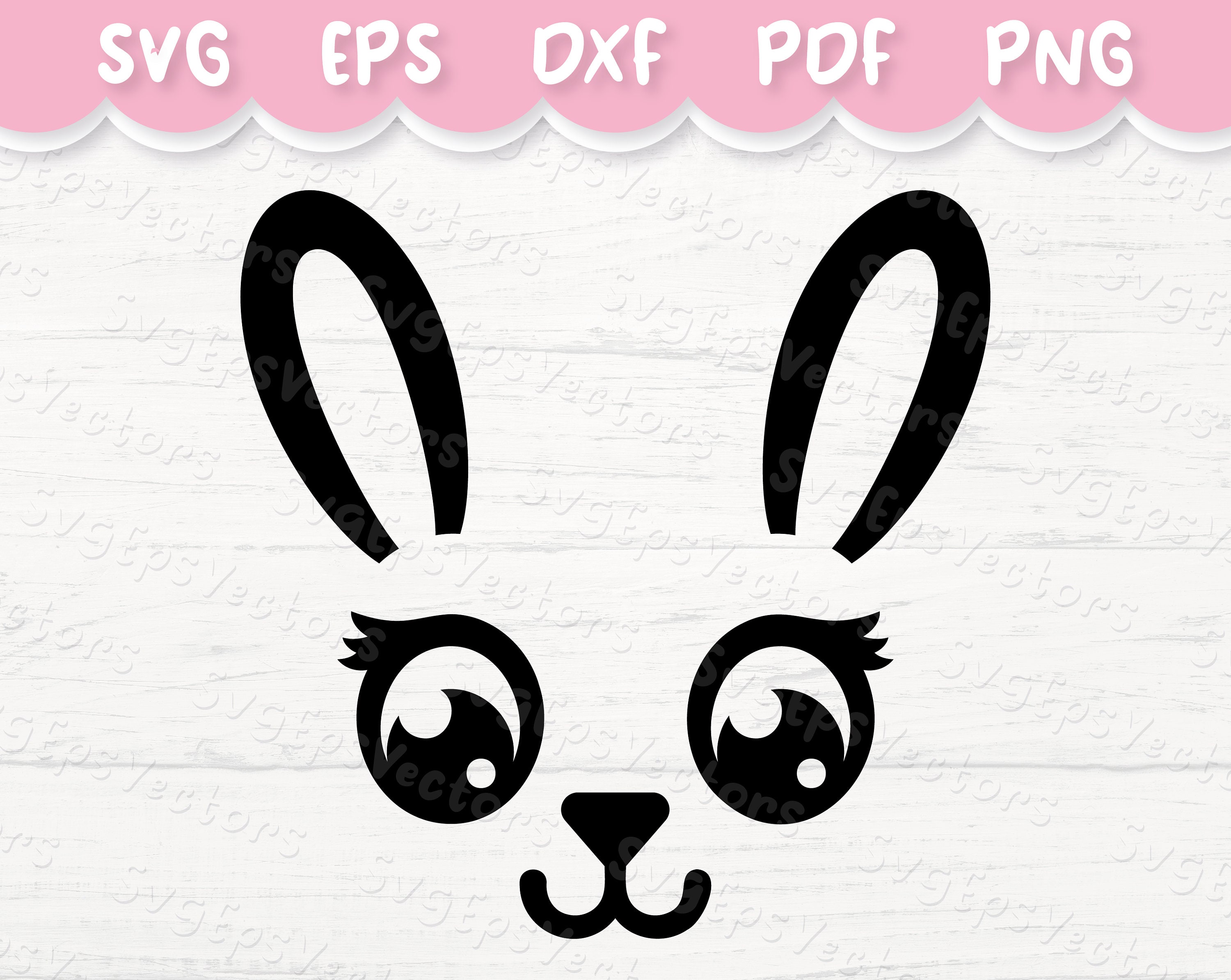 Bunny Face Vector