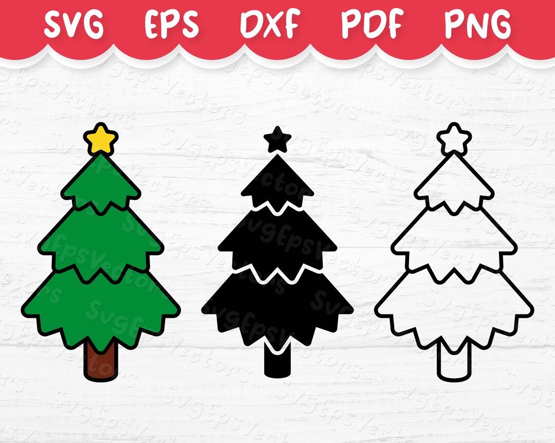 Pine Tree Clipart / Holiday, Christmas Tree Vector Illustration ...