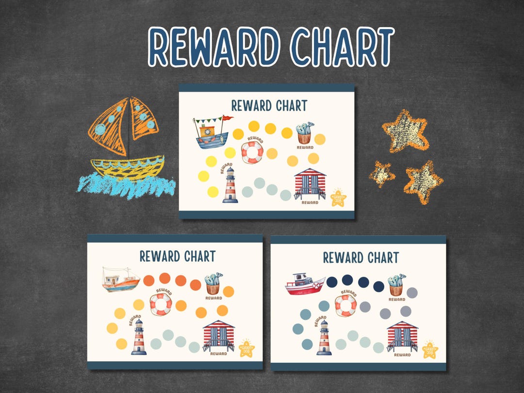 Potty Training Reward Chart Printable, Sea Potty Toilet Tracking Reward ...