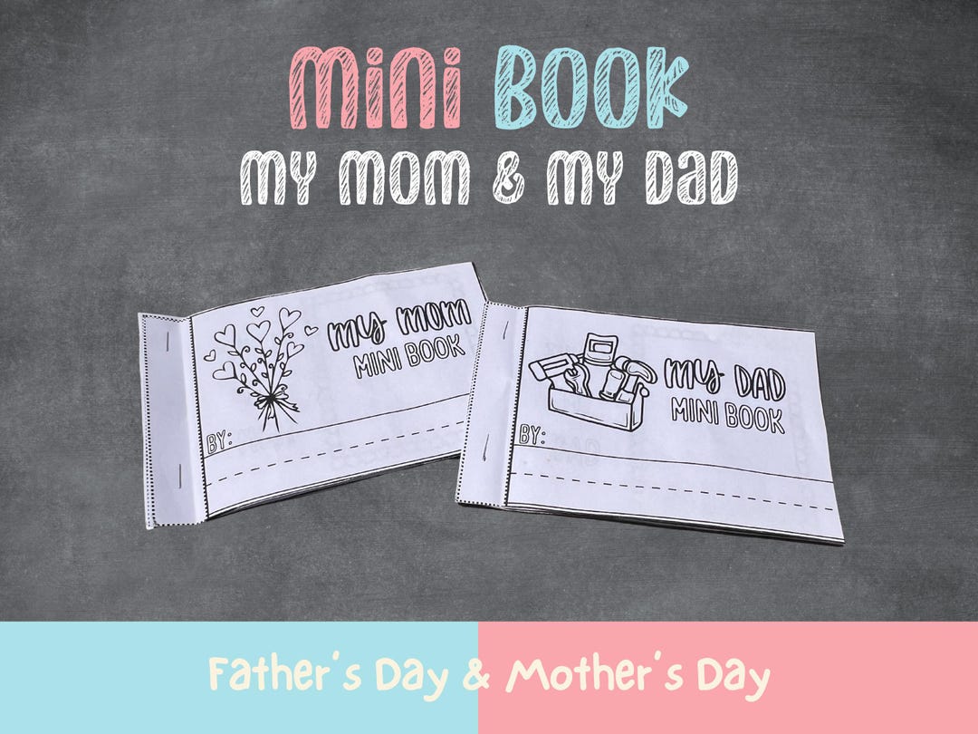 Printable “my Mom & My Dad” Mini Book, Fill-in Keepsake for Mother’s ...