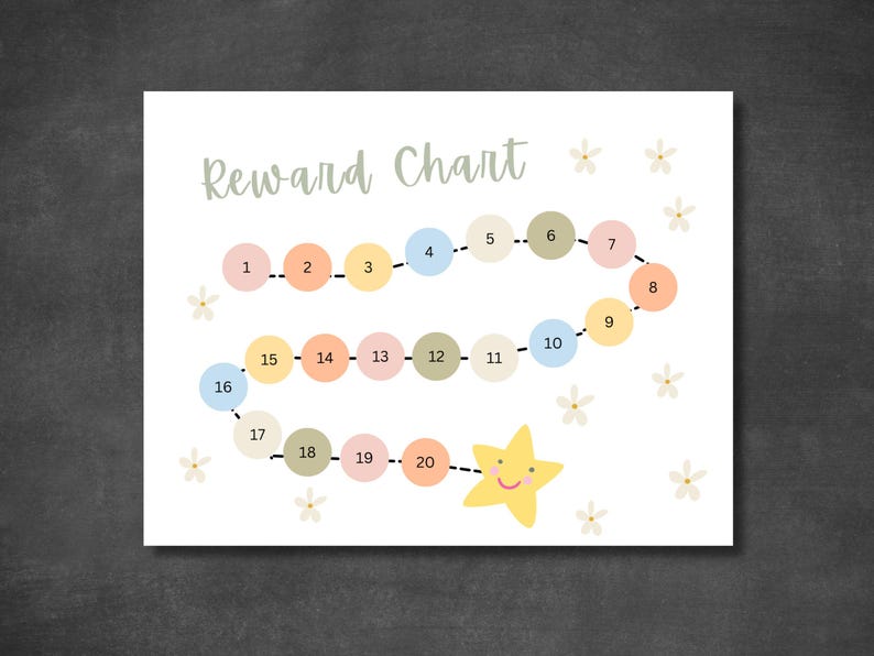 Printable Kids Reward Chart Chore Chart, Reward Tracker Kids Prize ...