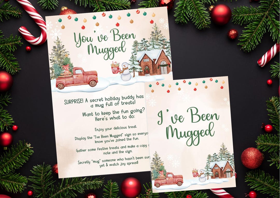Christmas You've Been Mugged Game – Office Holiday Fun (PDF) - Etsy