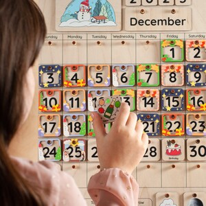 Perpetual Calendar Kids Calendar Montessori Monthly - Etsy