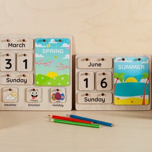 Montessori Calendar for Kids Perpetual Calendar - Etsy