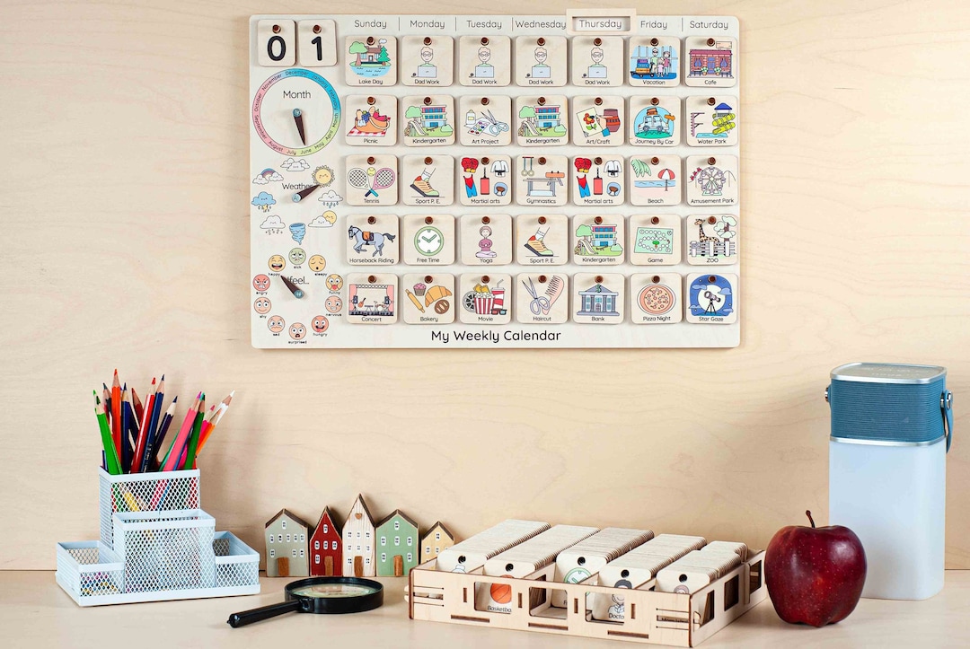 Daily Routine for Kids, Weekly Planner for Toddlers, Child Large Chore ...
