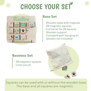 Wooden Daily Routine Chart, Visual Schedule Toddler, Chore Chart for ...