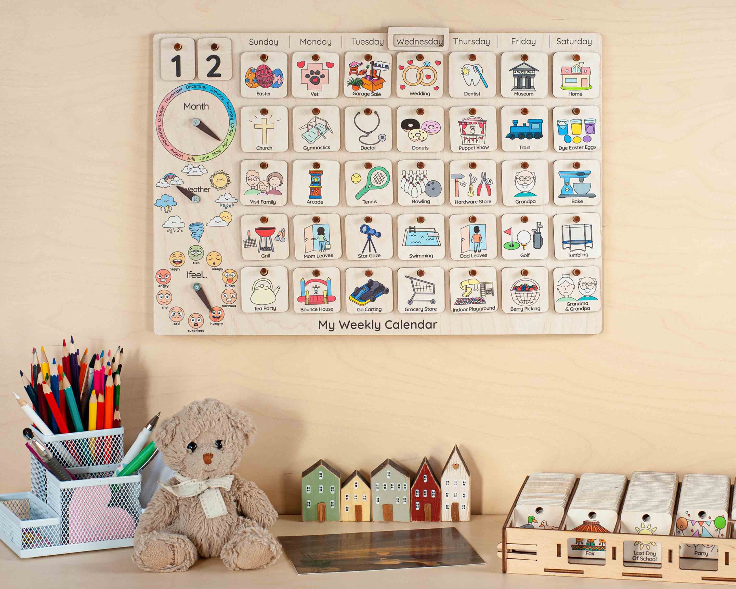 Editable Weekly Visual Routine Chart With Cards Chore Chart - Etsy Canada