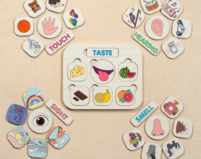 Five Senses Matching Game Cards: Montessori Early Learning (PDF) - Etsy ...