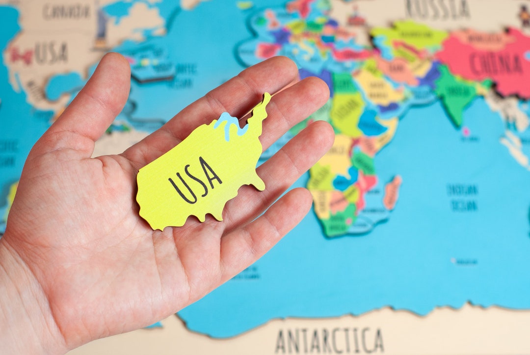 World Map Puzzle for Kids, Geography for Toddler, Montessori World Map ...