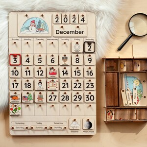 Montessori Calendar, Homeschool Calendar Perpetual Calendar Kids ...