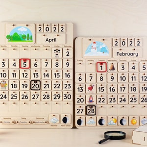 Perpetual Calendar Kids Calendar Classroom Calendar Board - Etsy