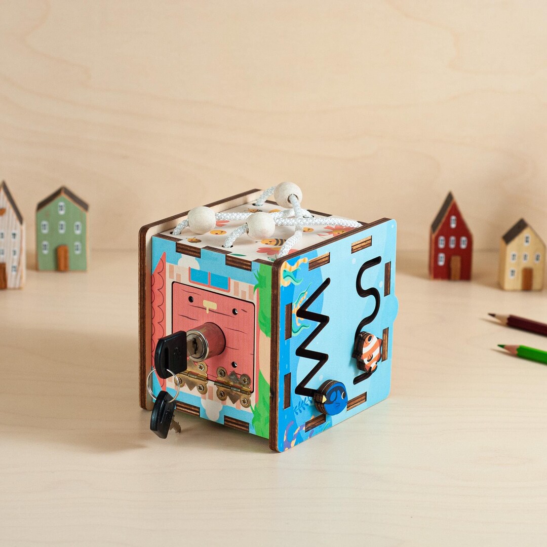 Toddler Busy Cube, Bright Fidget Cube, Motor Skills Toys, Kids ...
