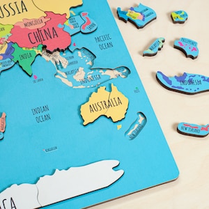 Kids World Map, Gift for Kids, World Map Puzzle for Kids Gift ...