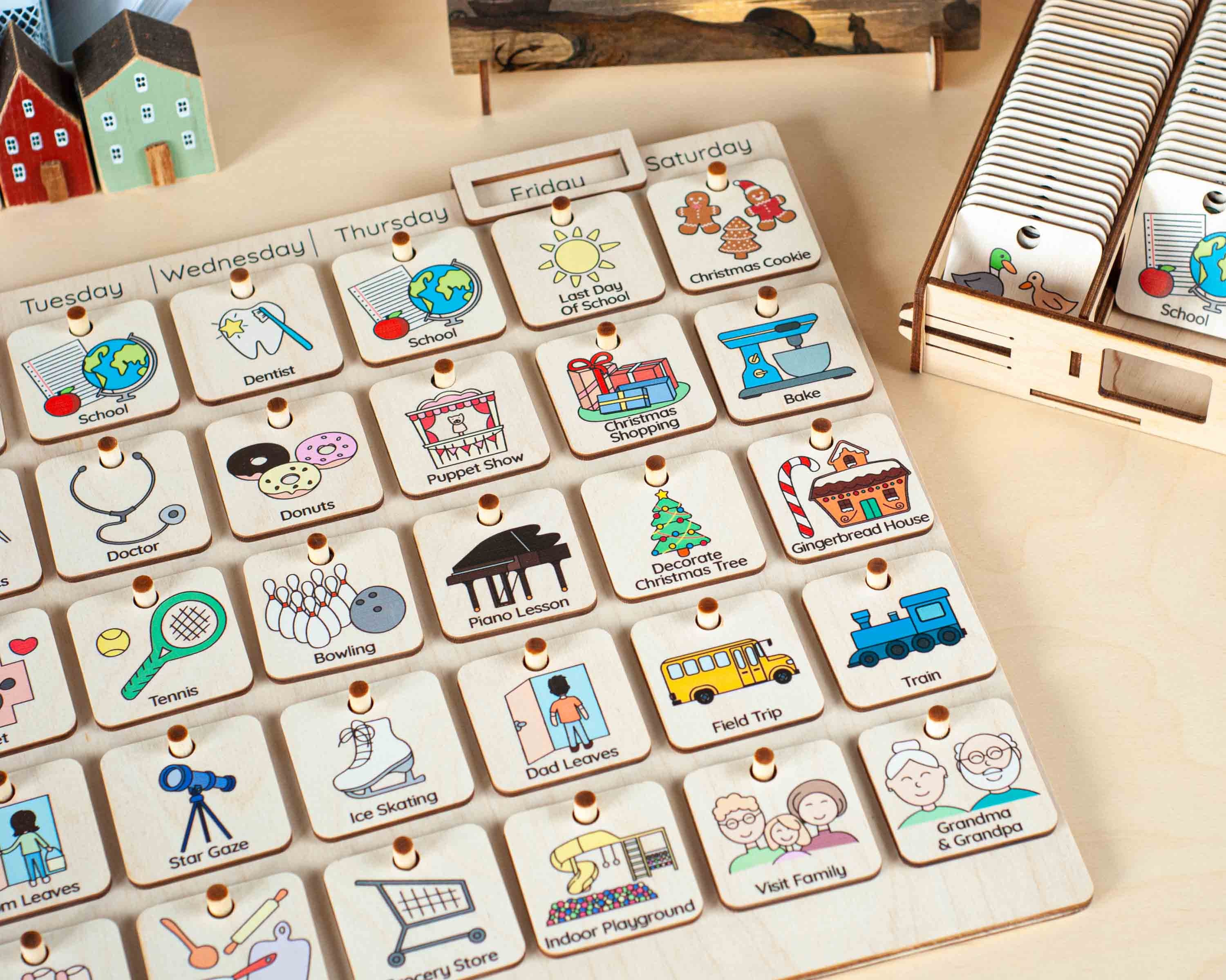 Editable Weekly Visual Routine Chart With Cards Chore Chart - Etsy Canada