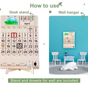 Perpetual Calendar Kids Calendar Classroom Calendar Board - Etsy