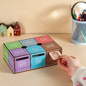 Garbage Sorting Toy for Kids, Recycling Game Toys, Wooden Montessori ...