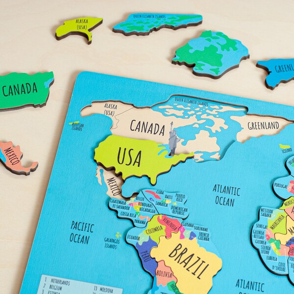 Wooden Map - Etsy