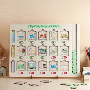 Kids Daily Responsibilities Chart, Daily Task List, Children's Job ...