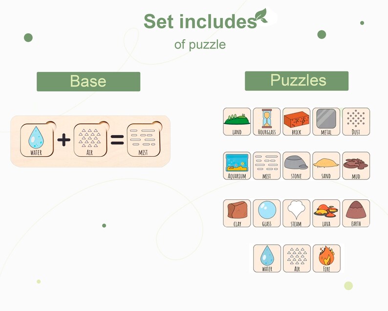 Alchemy Matching Game, Montessori Wooden Puzzle, Logic Toy, Easter Gift ...