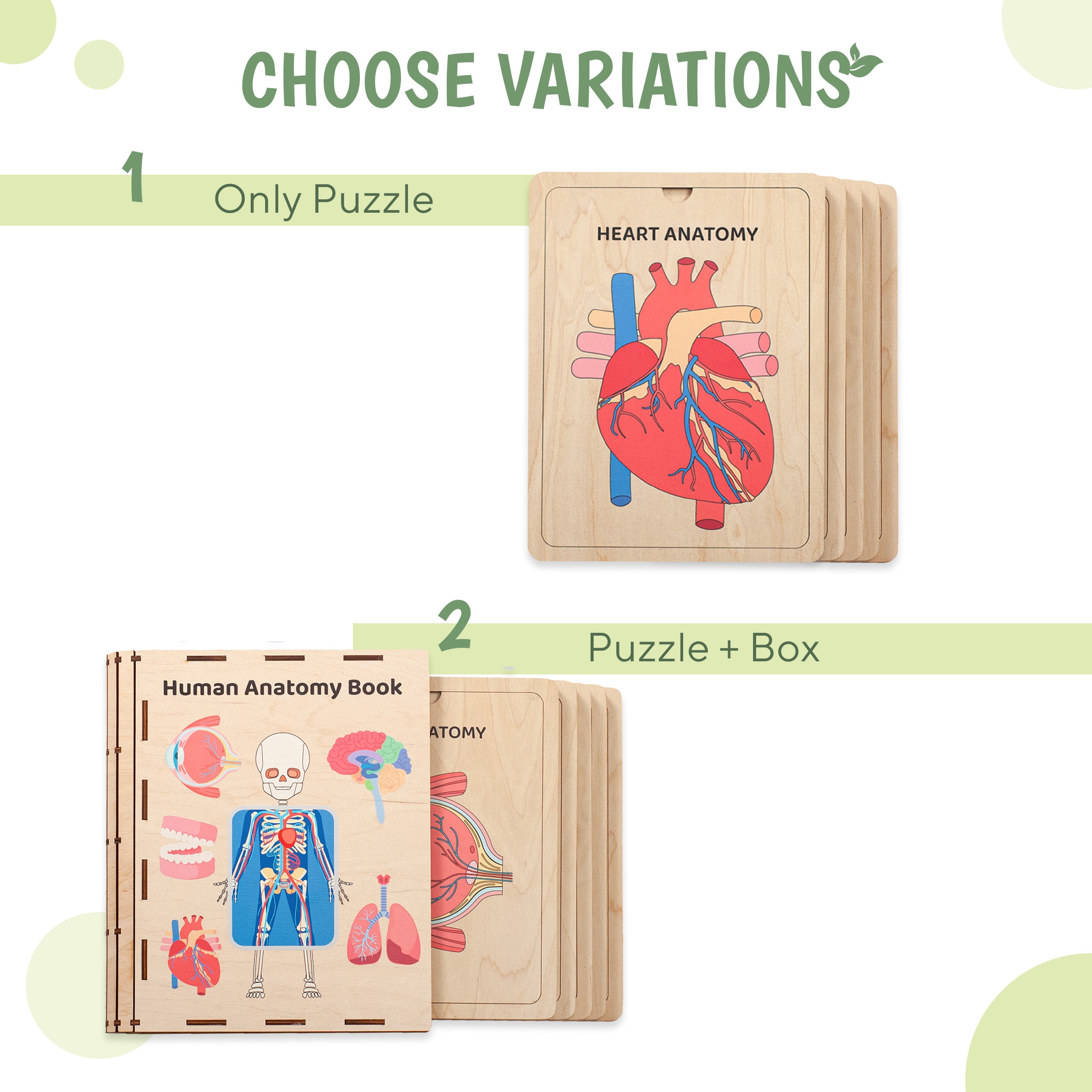 Human Anatomy Wooden Busy Book for Kids by Ecobabypuzzle, Human Organs ...