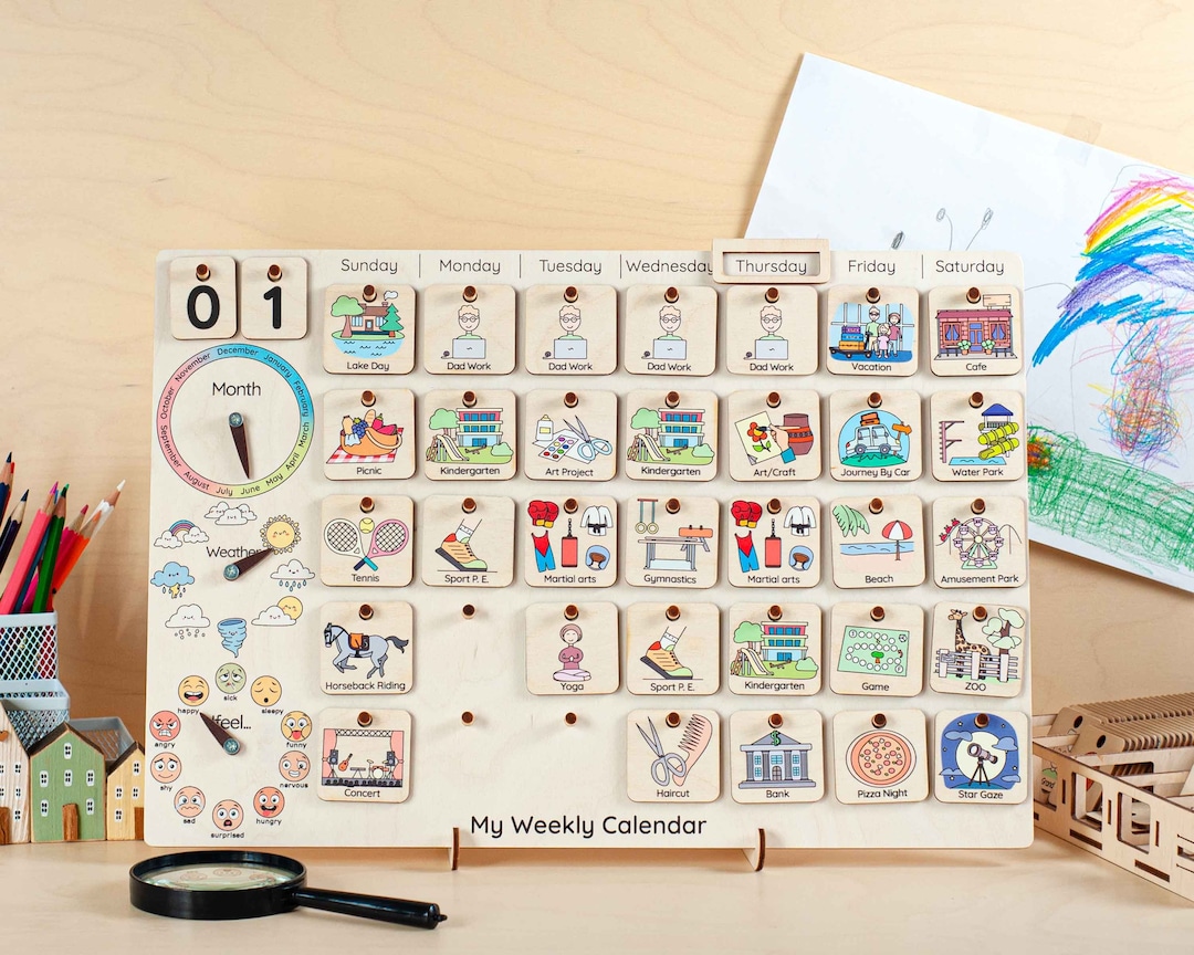 Chore Chart for Kids, Toddler Visual Schedule, Kids Routine Chart ...