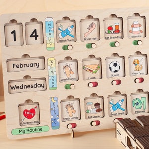 Montessori Calendar, Chore Chart for Kids, Homeschool Planner, Kids ...
