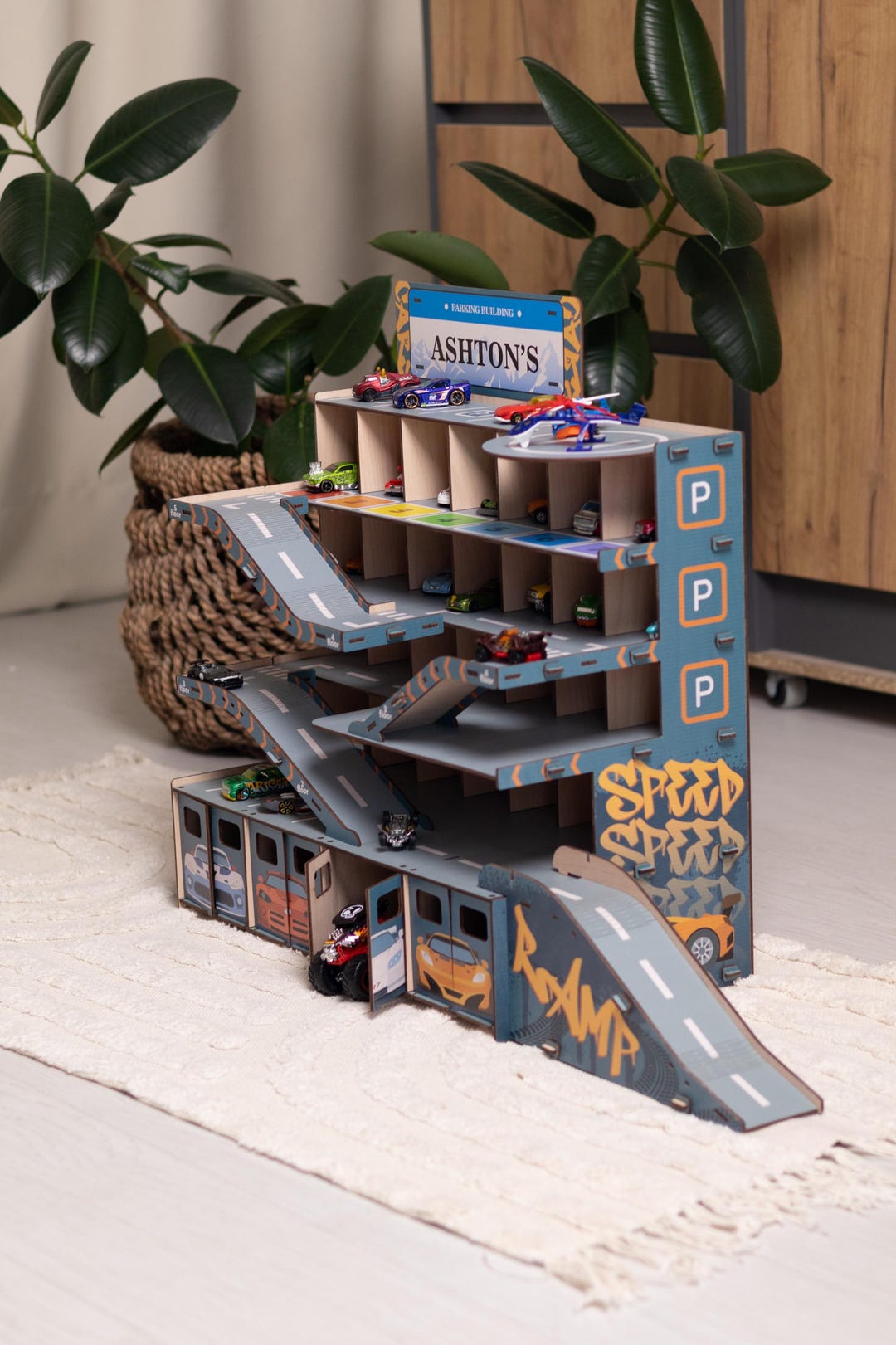 Toddler Parking Garage With Jump Ramp, Little Boy Christmas Gifts ...