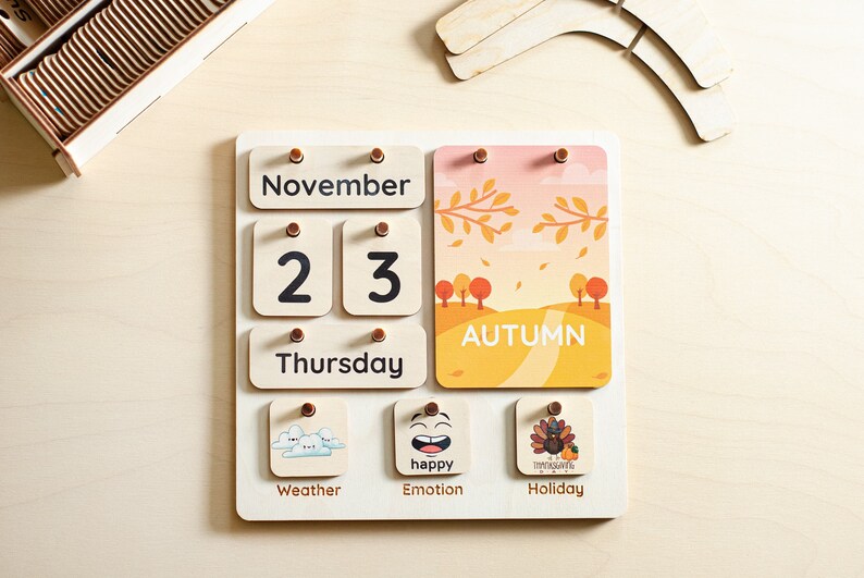 Montessori Calendar for Kids Perpetual Calendar - Etsy