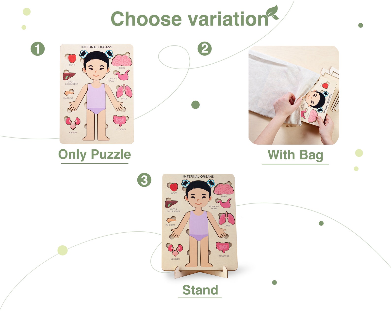 Montessori Toys Human Body Puzzle Toddler Toys Wooden Human - Etsy Canada