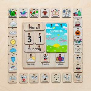 Montessori Calendar for Kids, Months and Days of the Week, Kids ...